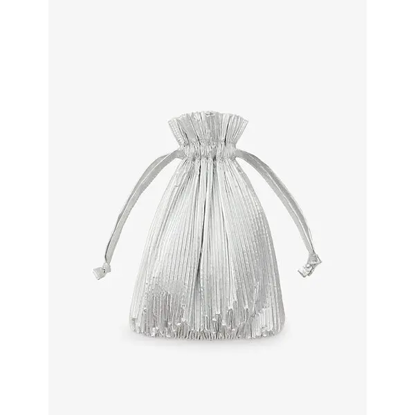 Baggu Pleated Metallic-woven Tote Bag