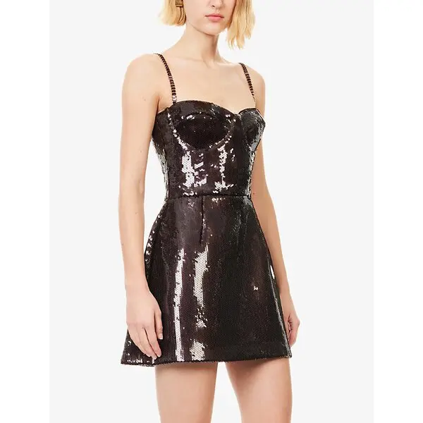 NADINE MERABI Leyton Sequin Mini Dress