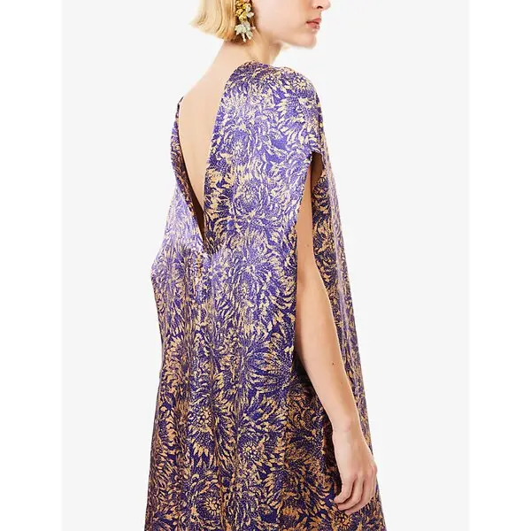Dries Van Noten Diria Printed Silk Midi Dress