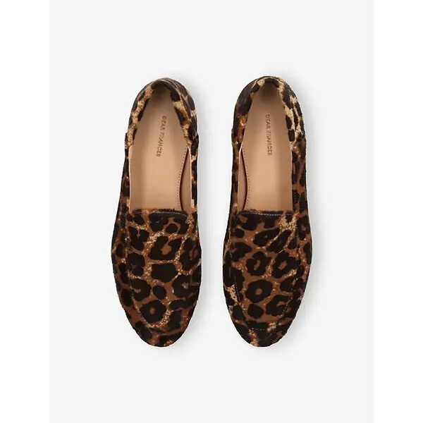 Dear Frances Giio Leopard Print Leather Loafers