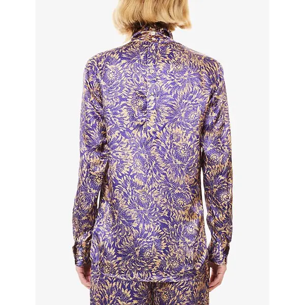Dries Van Noten Contisy Printed Silk Shirt
