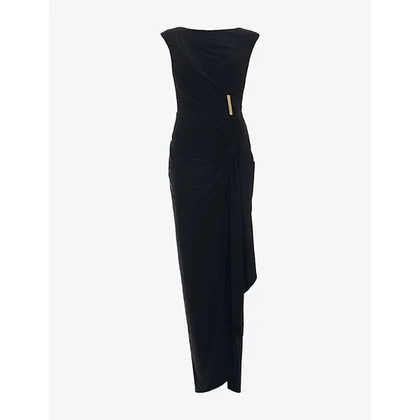 PHASE EIGHT Donna Boat-neck Stretch-woven Maxi Dress - Black