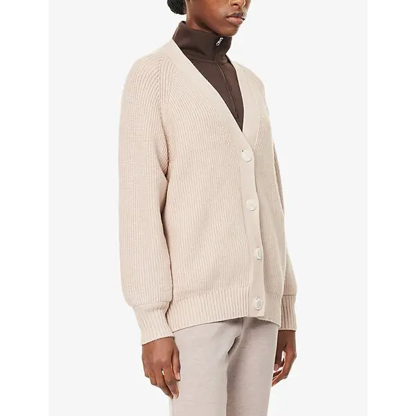 Varley Sitges Button-through Knitted Cardigan - Cement
