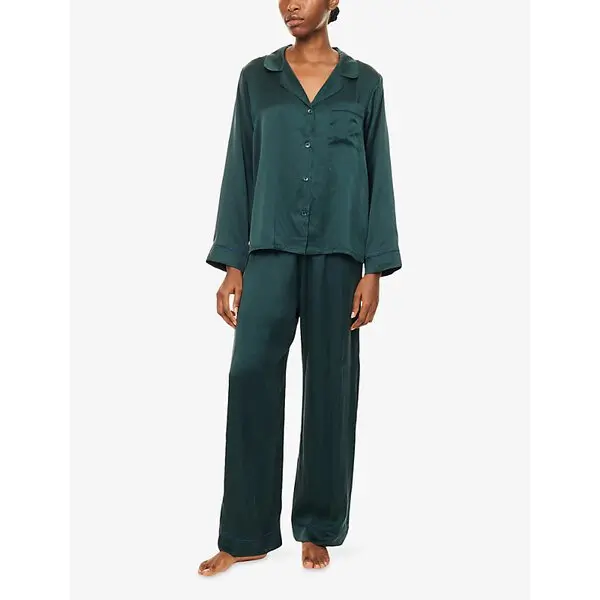 Eberjey Inez Silk Long-sleeve Pyjama Set