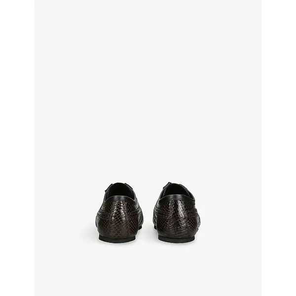 Dries Van Noten Dustin Leather Trainers - Dark Brown