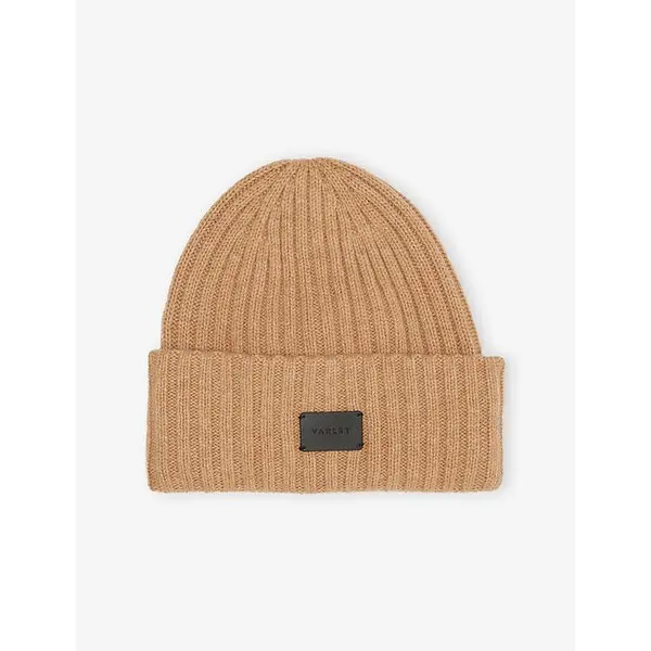 Varley Elva Ribbed-knit Beanie - Camel