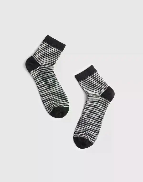 Madewell Textured-knit Ankle Socks - Jet Black