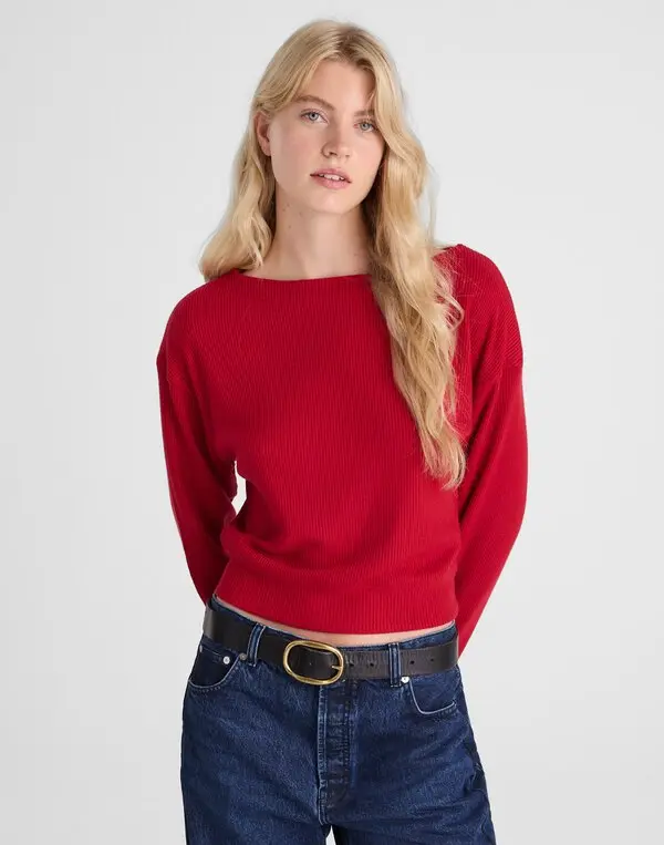 Madewell Rib-knit Boatneck Top