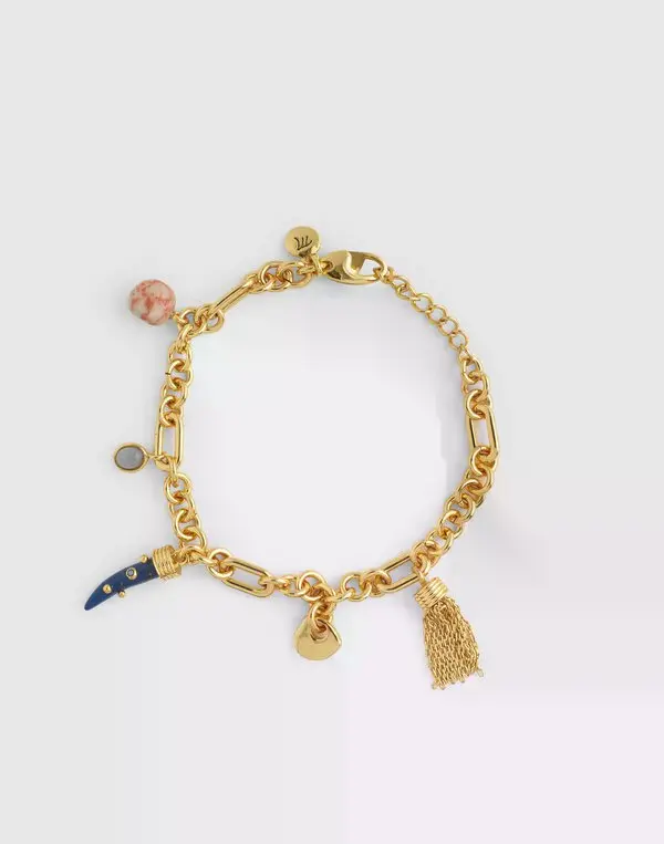 Madewell Beaded Cluster Bracelet - Antique Gold
