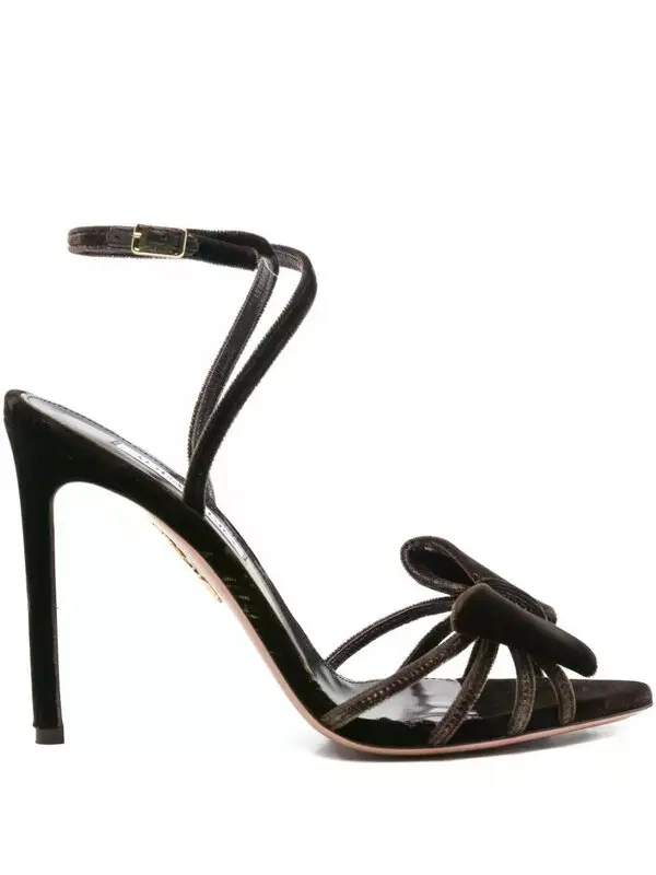 AQUAZZURA 105mm Bow Ankle-strap Sandals