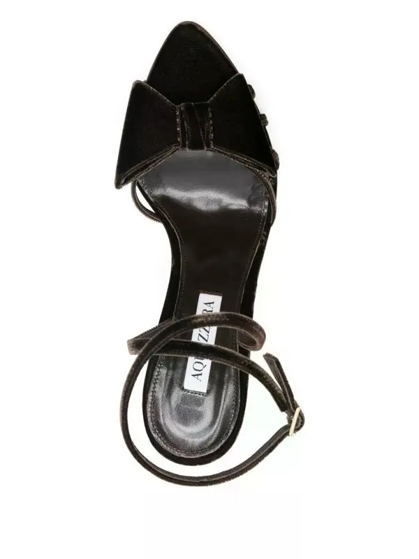 AQUAZZURA 105mm Bow Ankle-strap Sandals