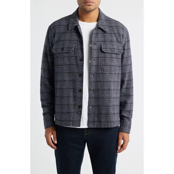 Rails Stellan Glen Check Textured Cotton Shirt Jacket