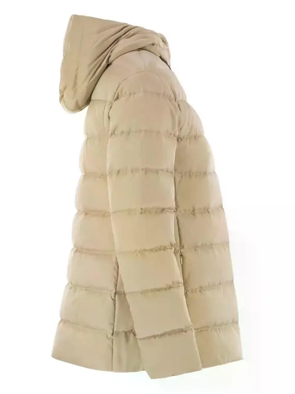 Herno Quilted Jacket With Hood - Neutrals