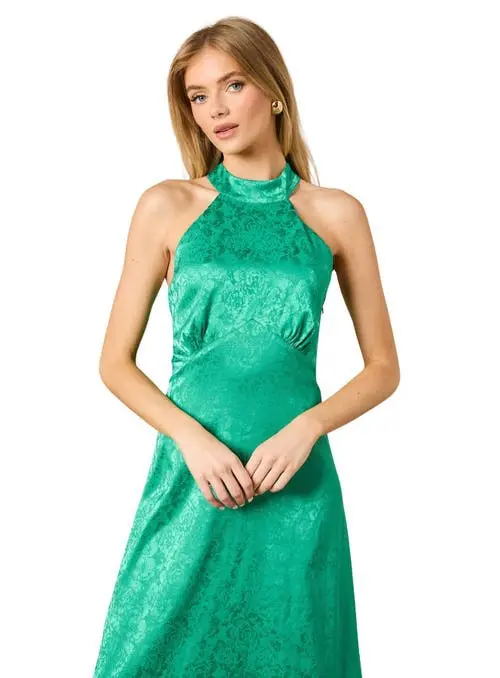 OASIS Bias Halterneck Midi Dress