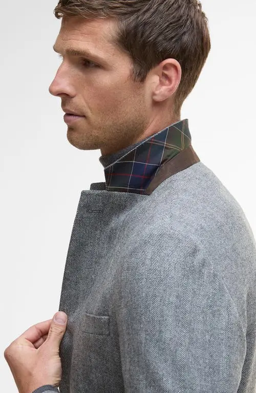 Barbour Wool-blend Herringbone Flannel Sport Coat - Grey