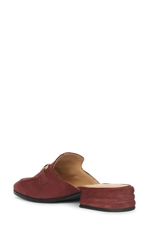 SAINT G Savannah Suede Mule With Bit Hardware - Burgundy