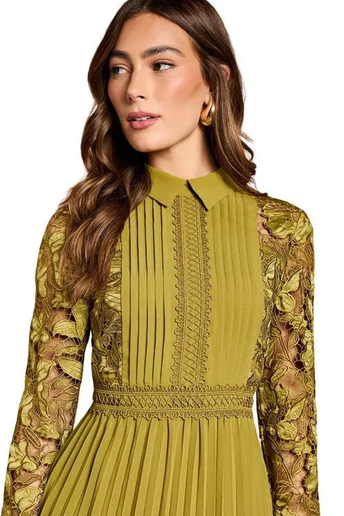 Coast Long Sleeve Lace Midi Shirt Dress