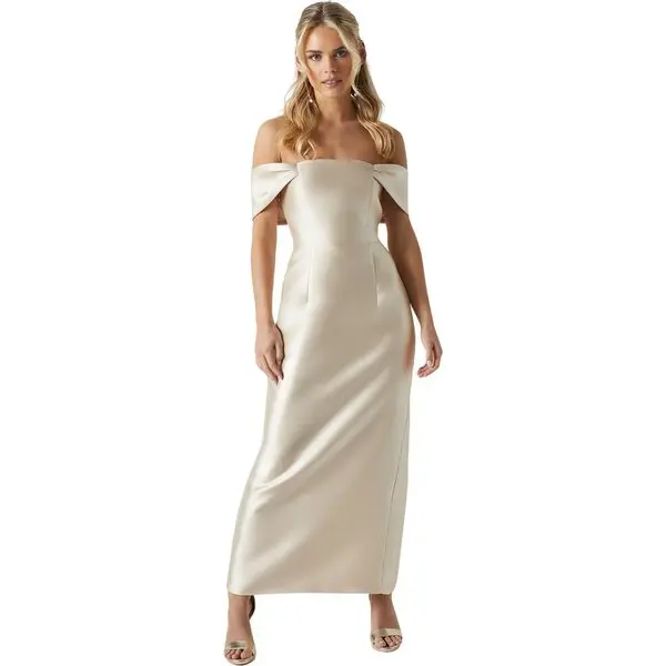 Coast Column Midi Bridesmaid Dress - Champagne