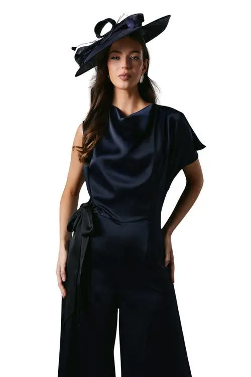 Coast Tie Side Drape Wide Leg Jumpsuit
