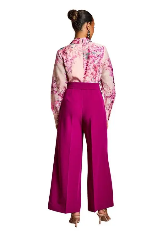 Coast Petite Wide Leg Jumpsuit - Plum
