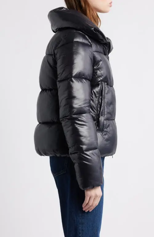 SAVE THE DUCK Isla Water Resistant Puffer Coat - Black
