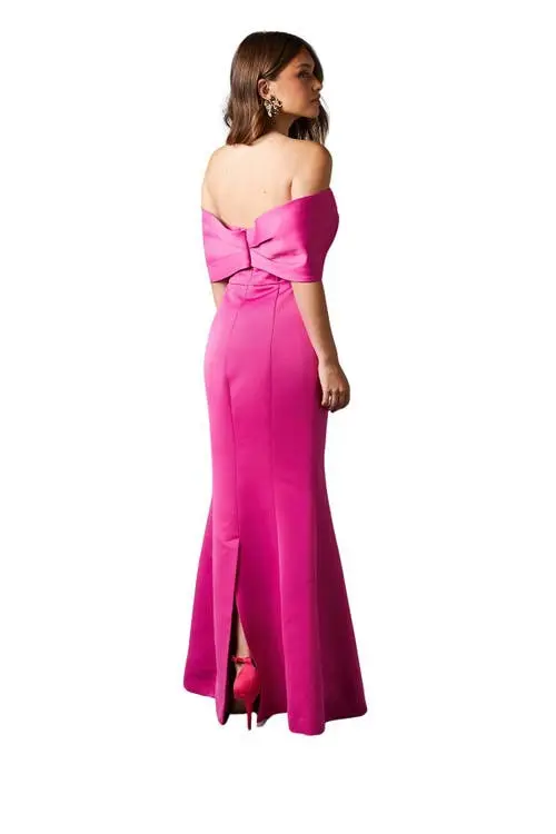 Coast Fishtail Maxi Off-the-shoulder Occasion Dress - Pink