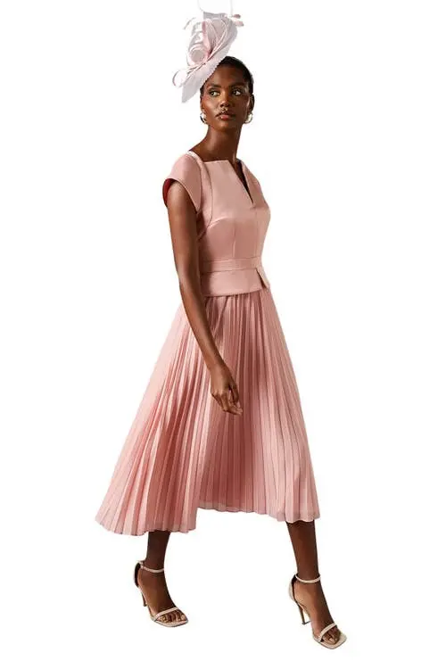 Coast Midi Wedding Guest Dress - Blush