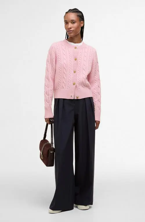 Barbour Elina Cable Stitch Wool & Cashmere Cardigan