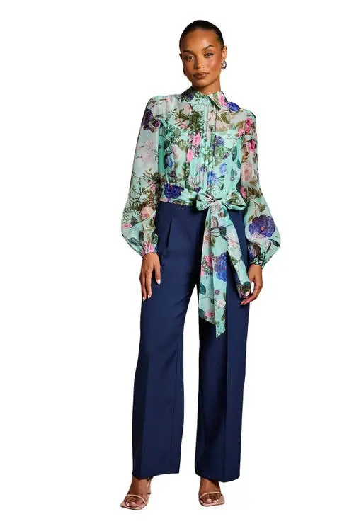 Coast Petite Pintuck Detail Wide Leg Jumpsuit - Sage