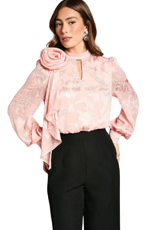 Coast Satin Jacquard Corsage 2-in-1 Jumpsuit