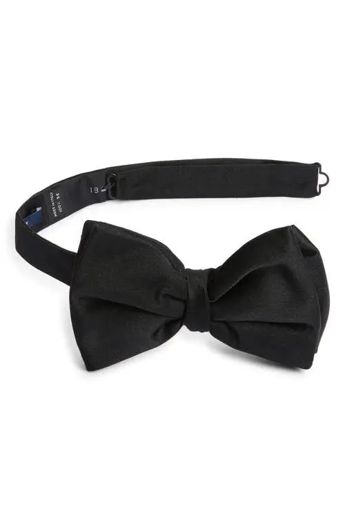Thom Sweeney Silk Bow Tie - Black
