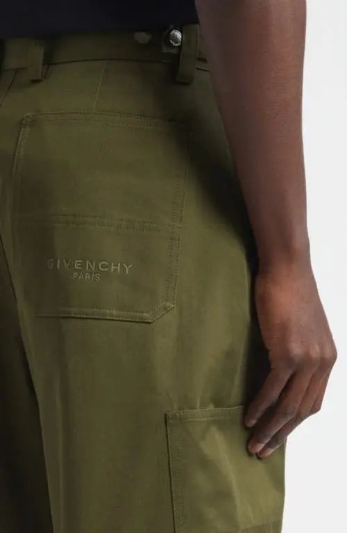 Givenchy Cotton Canvas Cargo Trousers - Khaki