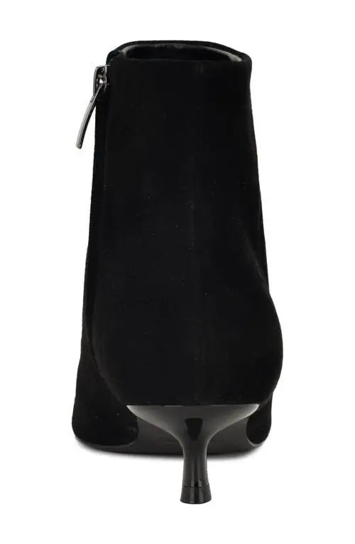 Nine West Turrel Pointed Toe Kitten Heel Booties - Black