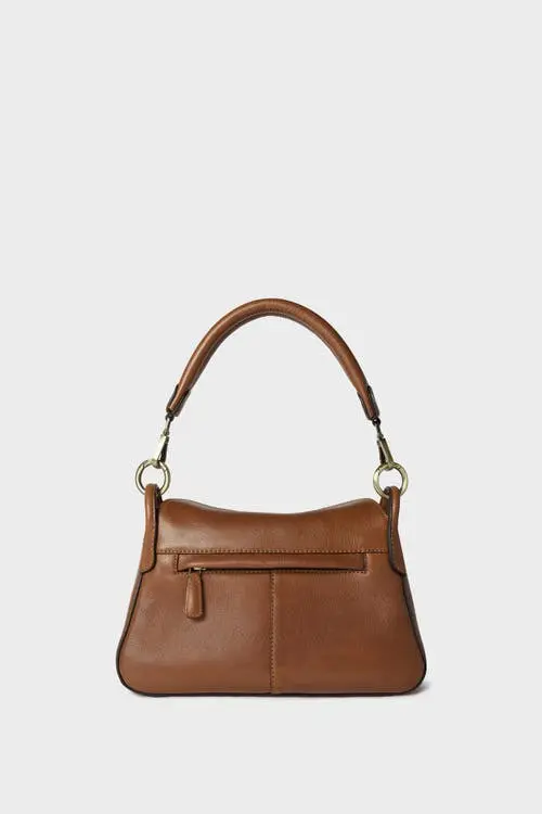 OSPREY LONDON Oxford Small Leather Shoulder Bag - Tan