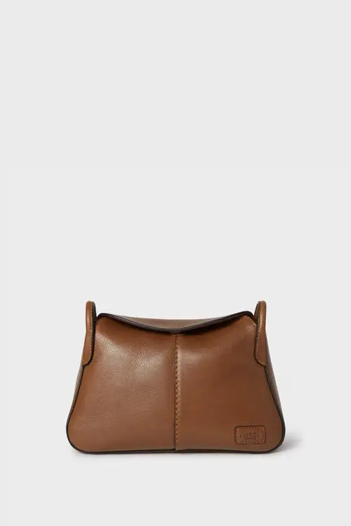 OSPREY LONDON Oxford Small Leather Shoulder Bag - Tan