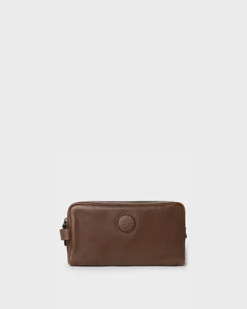 OSPREY LONDON The Compass Leather Washbag