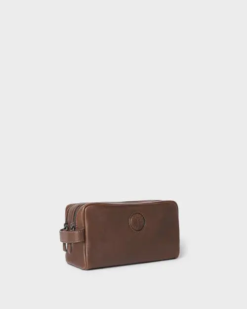 OSPREY LONDON The Compass Leather Washbag