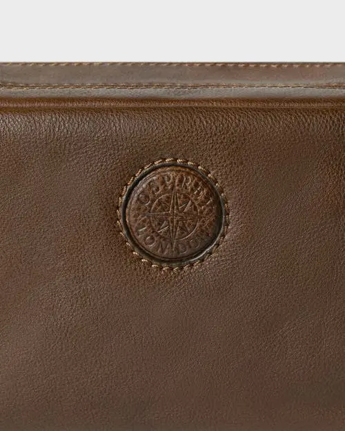 OSPREY LONDON The Compass Leather Washbag
