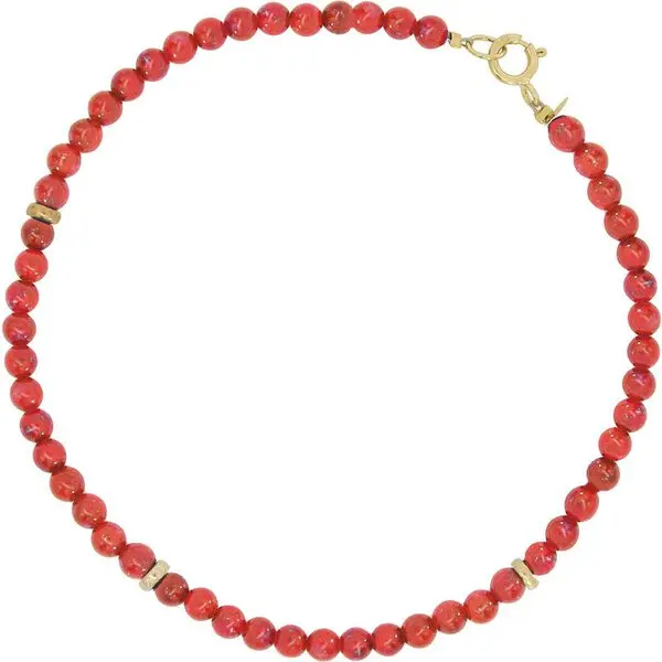 THE LOVERY FINE JEWELRY Round Bead Bracelet - Coral