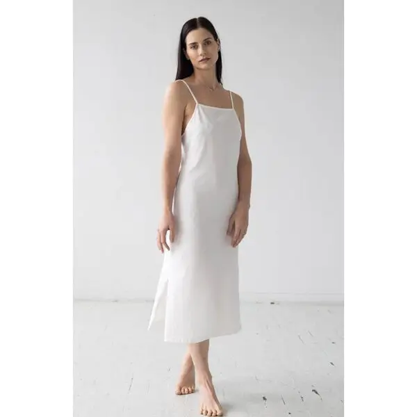 SALUA Alma Midi Chemise - White