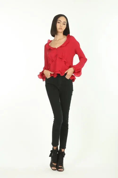 SECRET PON-PON Sander Blouse - Lipstick Red
