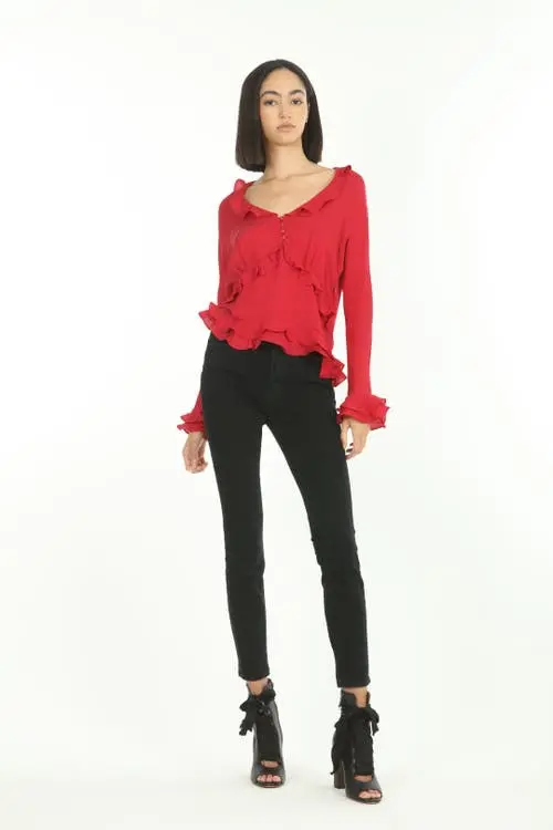 SECRET PON-PON Sander Blouse - Lipstick Red