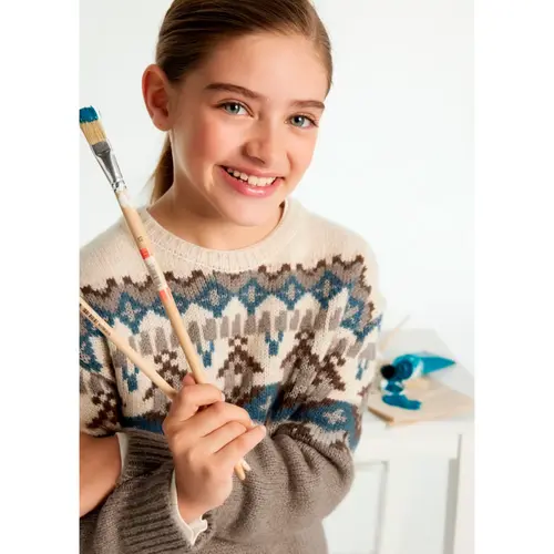 MAYORAL Fair Isle Long-sleeve Sweater