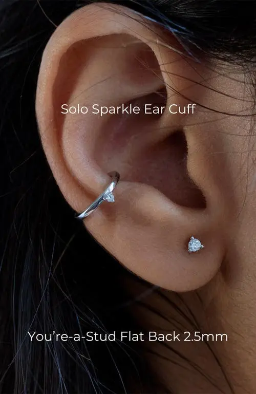 SEED2STONE Sterling Ear Cuff With Lab-grown Diamond