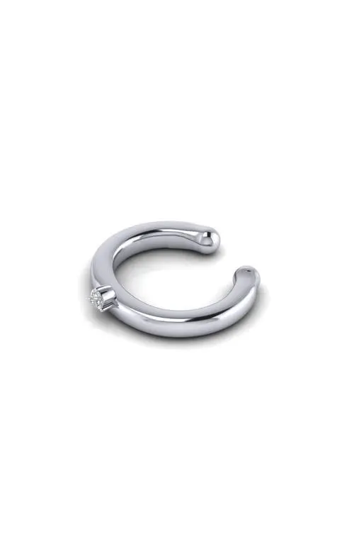 SEED2STONE Sterling Ear Cuff With Lab-grown Diamond - Silver