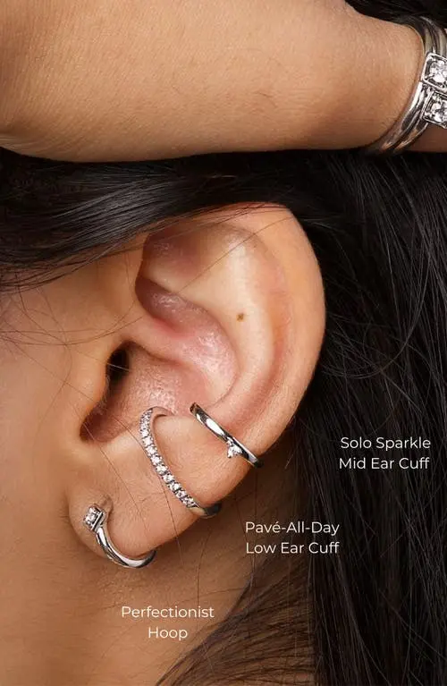 SEED2STONE Sterling Ear Cuff With Lab-grown Diamond