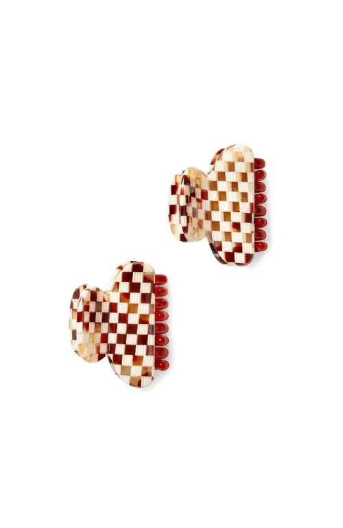 MACHETE Twin Heirloom Claw Clips - Tortoise Checker