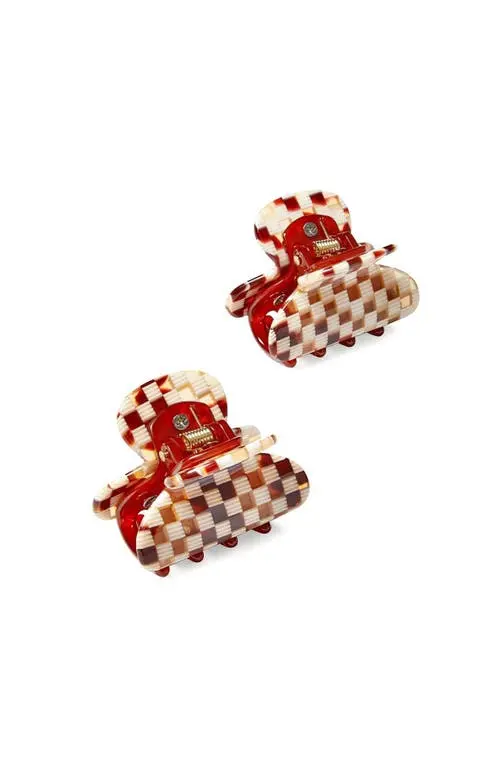 MACHETE Twin Heirloom Claw Clips - Tortoise Checker