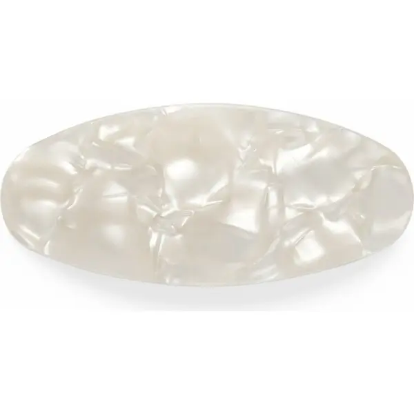 MACHETE Jumbo Oval Barrette - White Shell