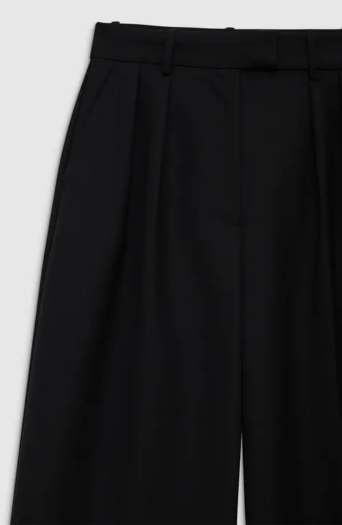 ANINE BING Lou Wide Leg Trouser - Black